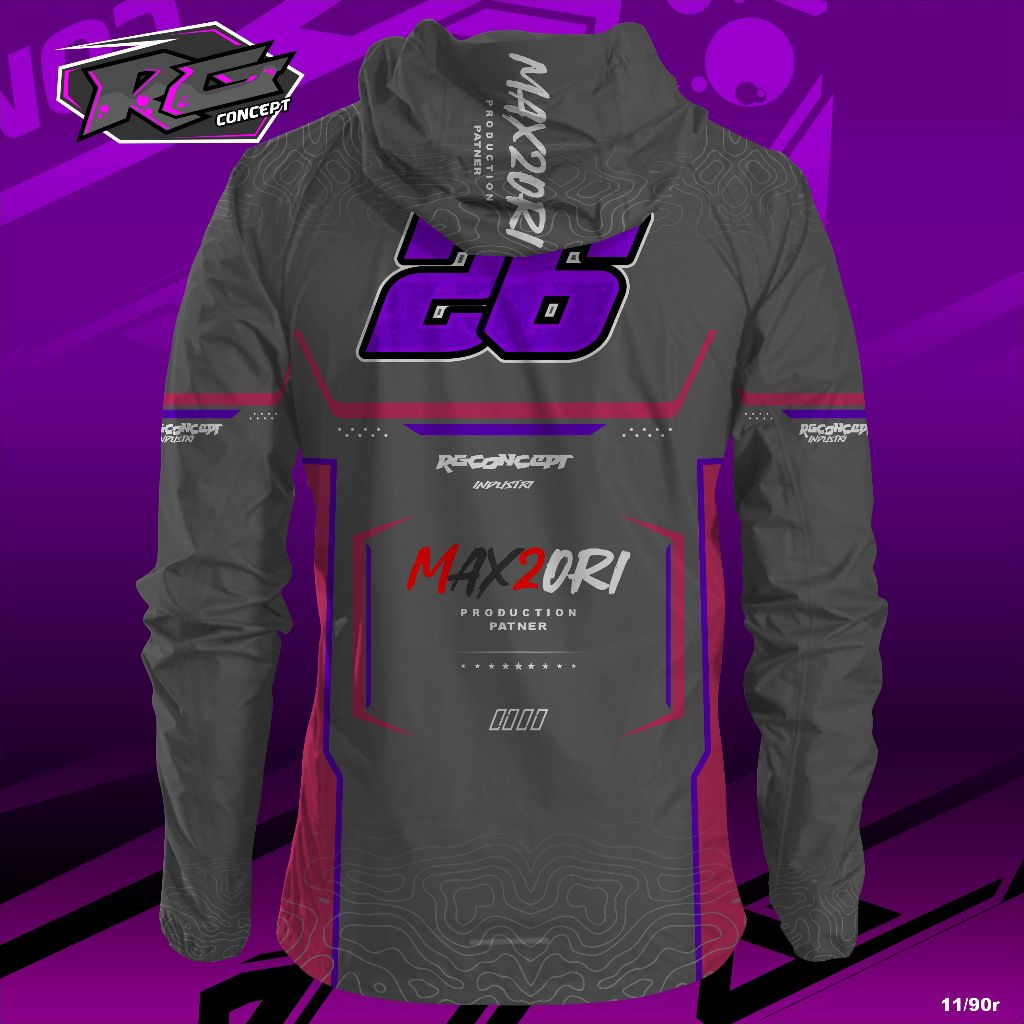 Jual Jaket Race parasut teslan race silver rgconncpt style simple free ...