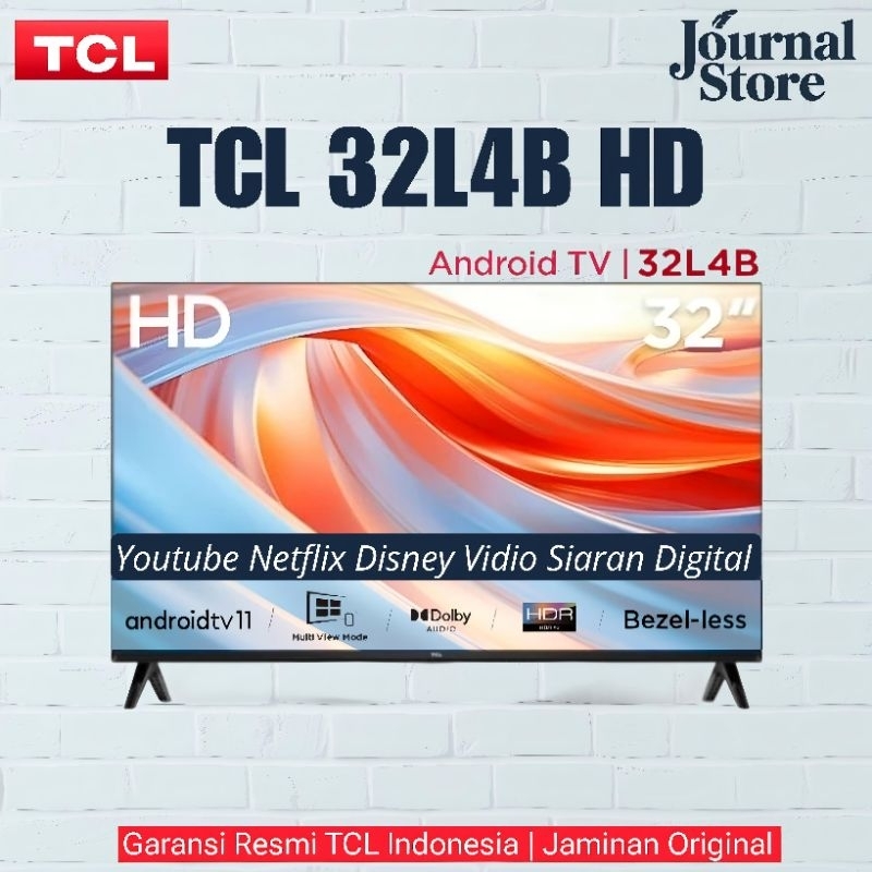 Jual TCL Android TV 32 Inch HD 32L4B Bezelless Digital New Garansi Resmi(MEDAN/LUAR KOTA ...