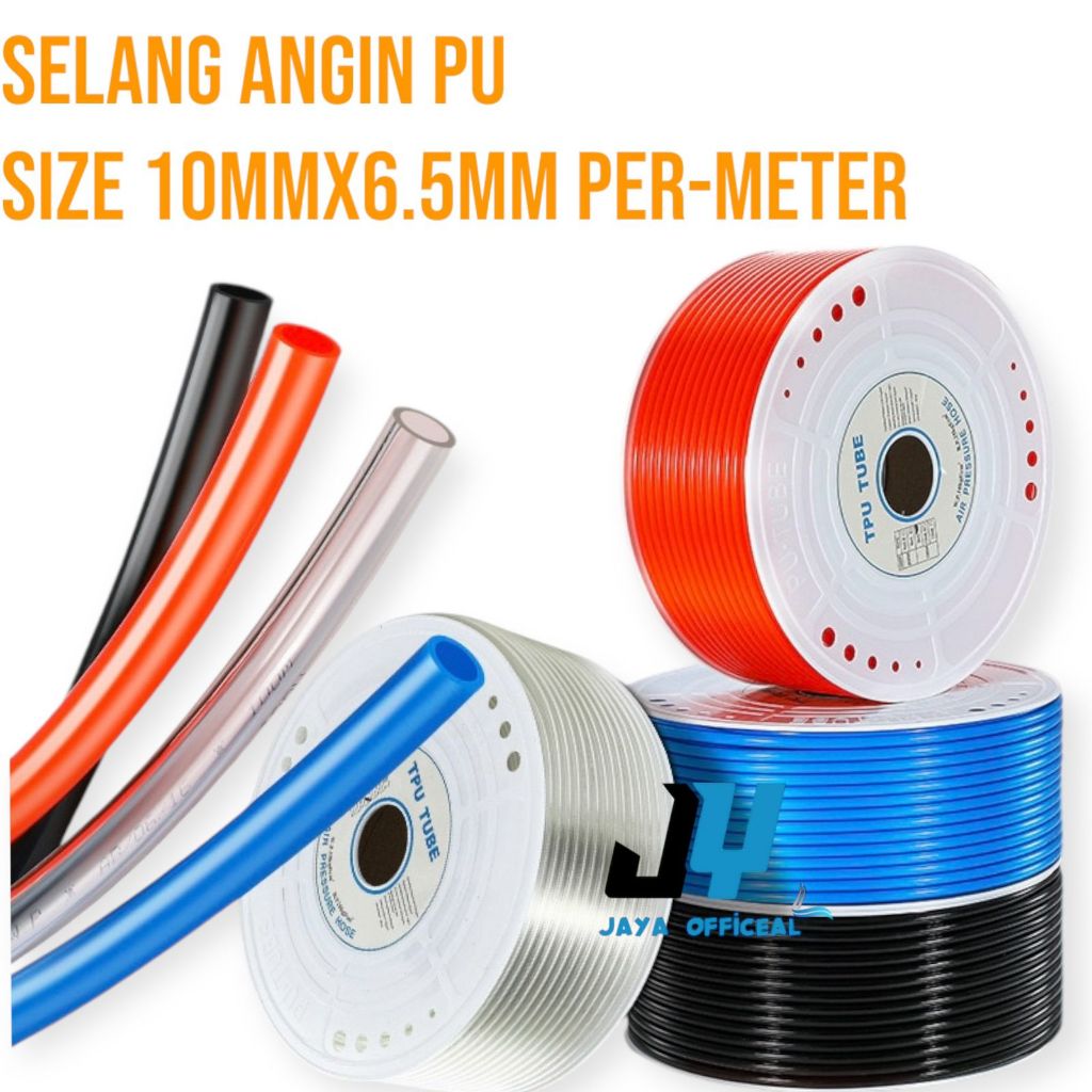 Jual SELANG ANGIN PU UKURAN 10MMx6.5MM HARGA PER-METER/SELANG PU/SELANG ANGIN PU | Shopee Indonesia