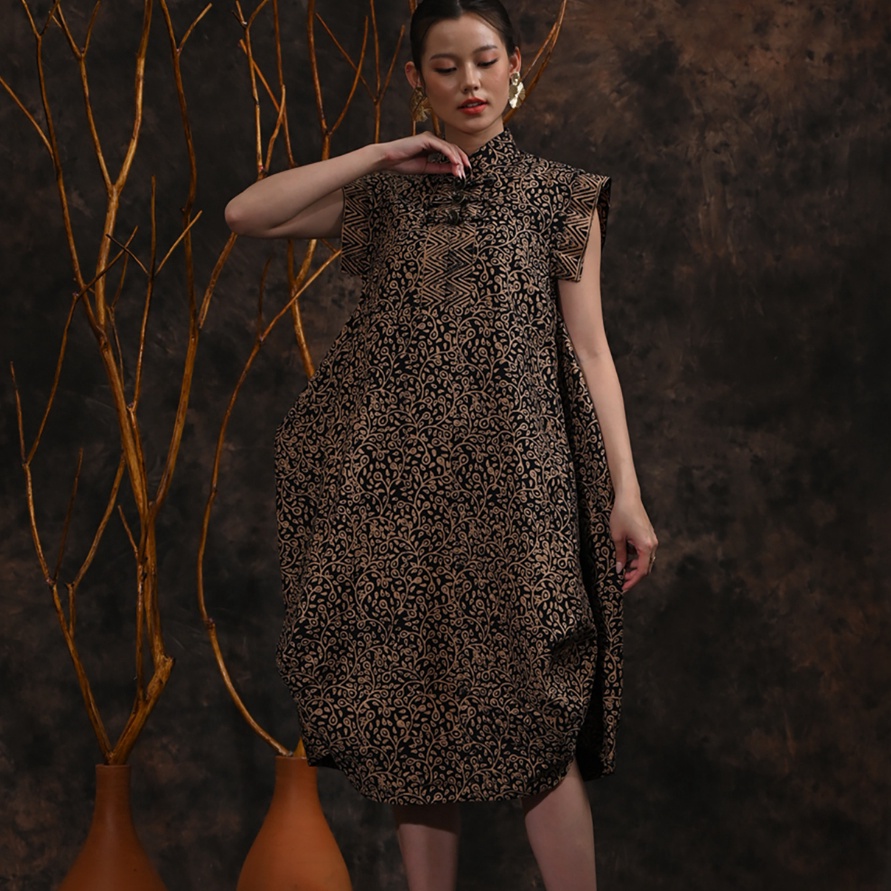Jual Flash Sale NONA RARA Liora Dobi Cirebon D486 Baju kerja dress ...