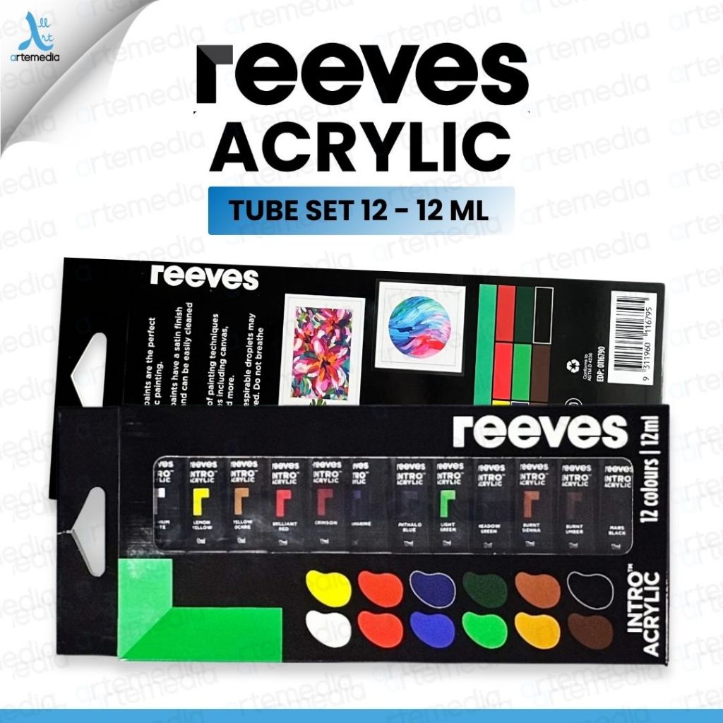 Jual Reeves Intro Acrylic Paint Color Tube Set Cat Akrilik | Shopee ...