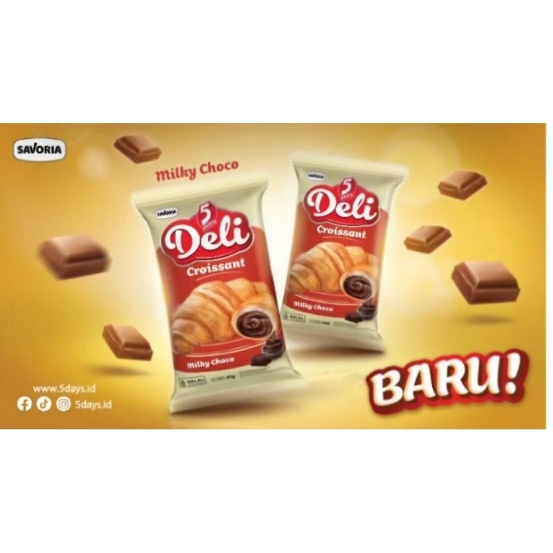 Jual 5 DAYS DELI CROISSANT CHOCO MILK | Shopee Indonesia