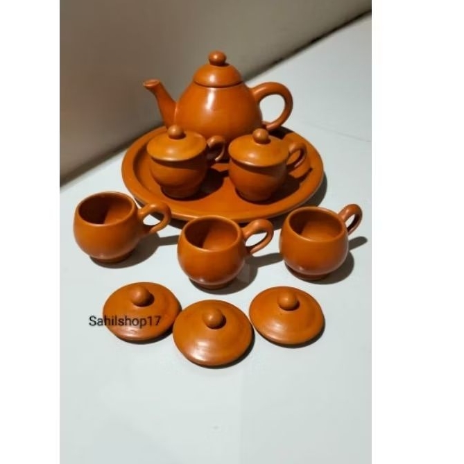 Jual Poci Tanah Liat Khas Tegal Teko Tanah Liat Khas Tegal Set Cangkir ...