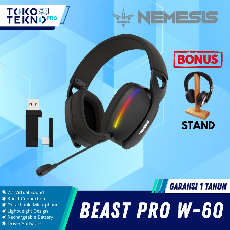 Jual NYK Nemesis Beast Pro W60 / W-60 / W 60 7.1 Surround Sound 3in1 ...