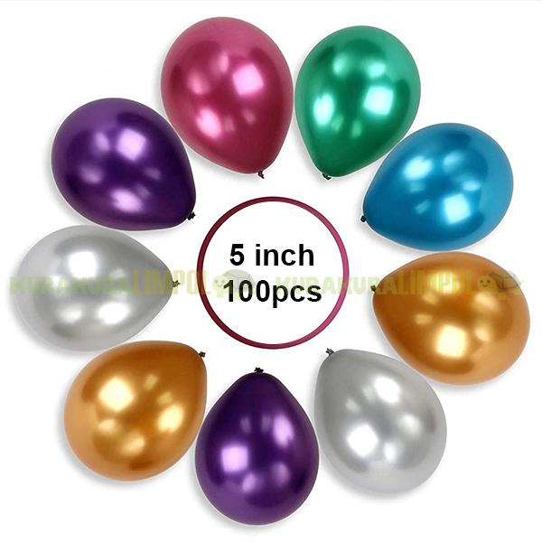 Jual 100pcs Balon Latex Chrome 5 Inci Balon Warna Chrome 5 Inch Per ...