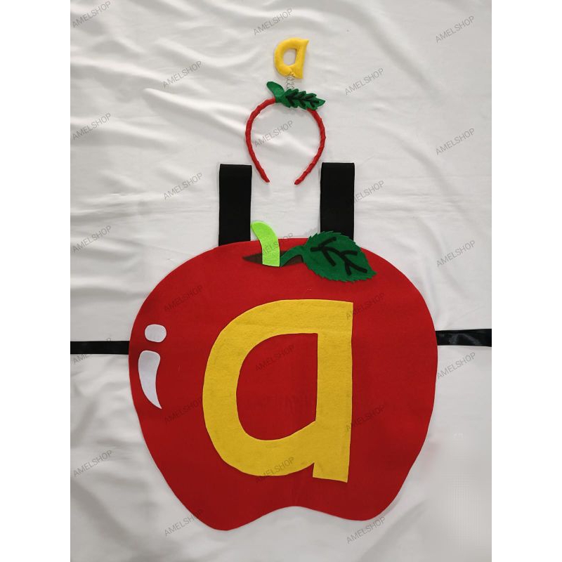 Jual Kostum Annie Apple by Letterland/Baju Karnaval Anak/Kain flanel ...