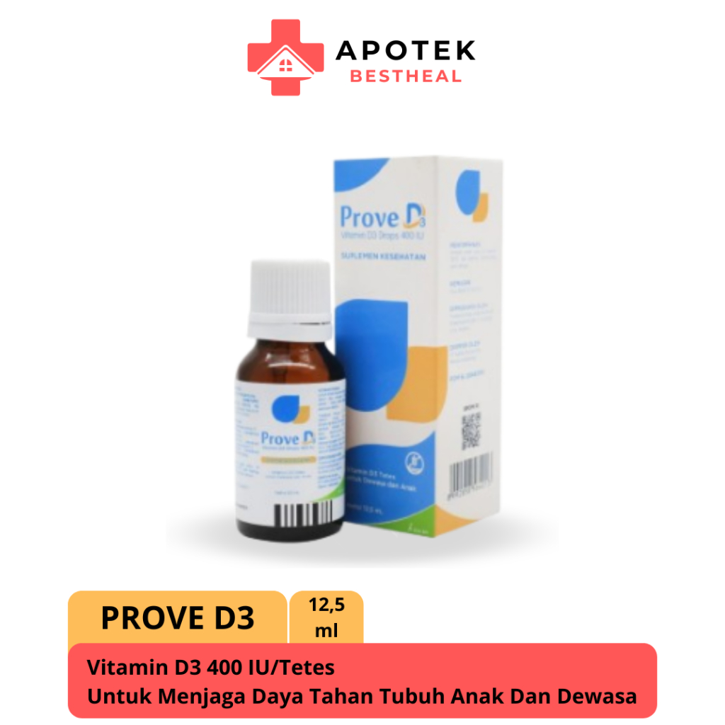 Jual PROVE D3 VIT D3 DROPS 12.5ML / VITAMIN D3 400 IU | Shopee Indonesia