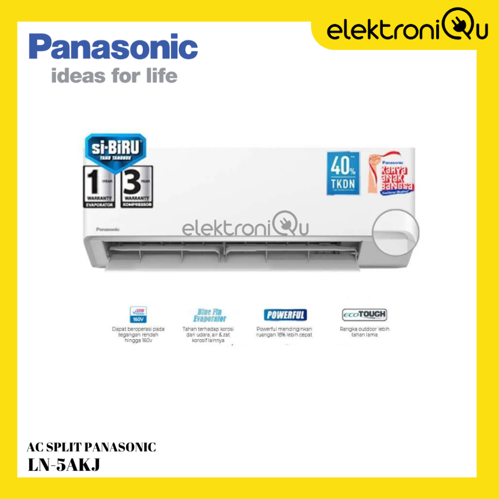 Jual AC SPLIT PANASONIC LN-5AKJ 1/2 PK SI BIRU STANDAR LOW VOLT (HANYA UNIT) | Shopee Indonesia