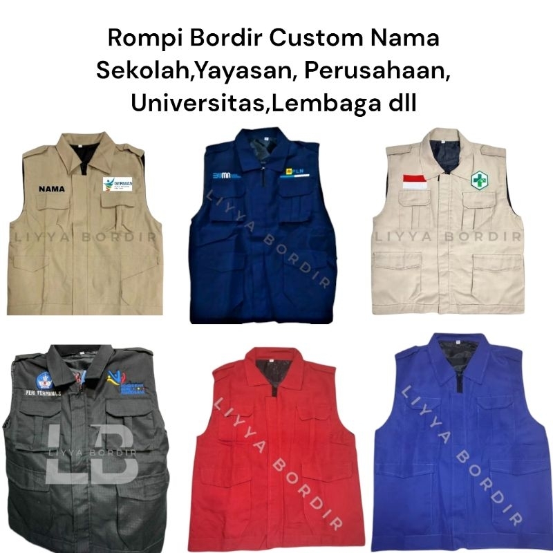 Jual Rompi KKN Rompi Custom Bebas Request Nama Sekolah Perusahaan ...