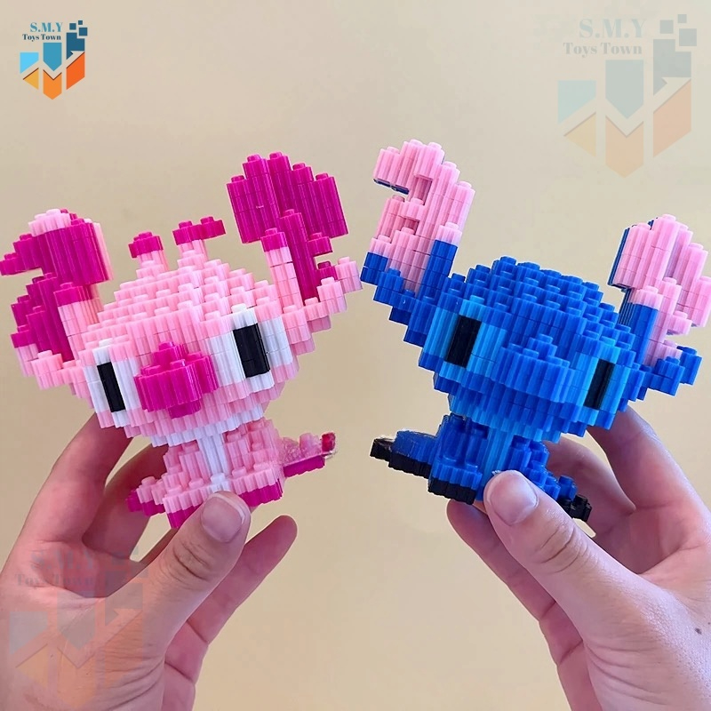 Jual SMY Toystown Nano Blocks Lilo Stitch Ear Up 3D Model, Mainan Blok ...