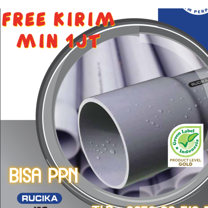 Jual Pipa AW / VP JIS 1/2 RUCIKA abu-abu atau INTILON 4 meter Setara rucika vinilon pralon ...