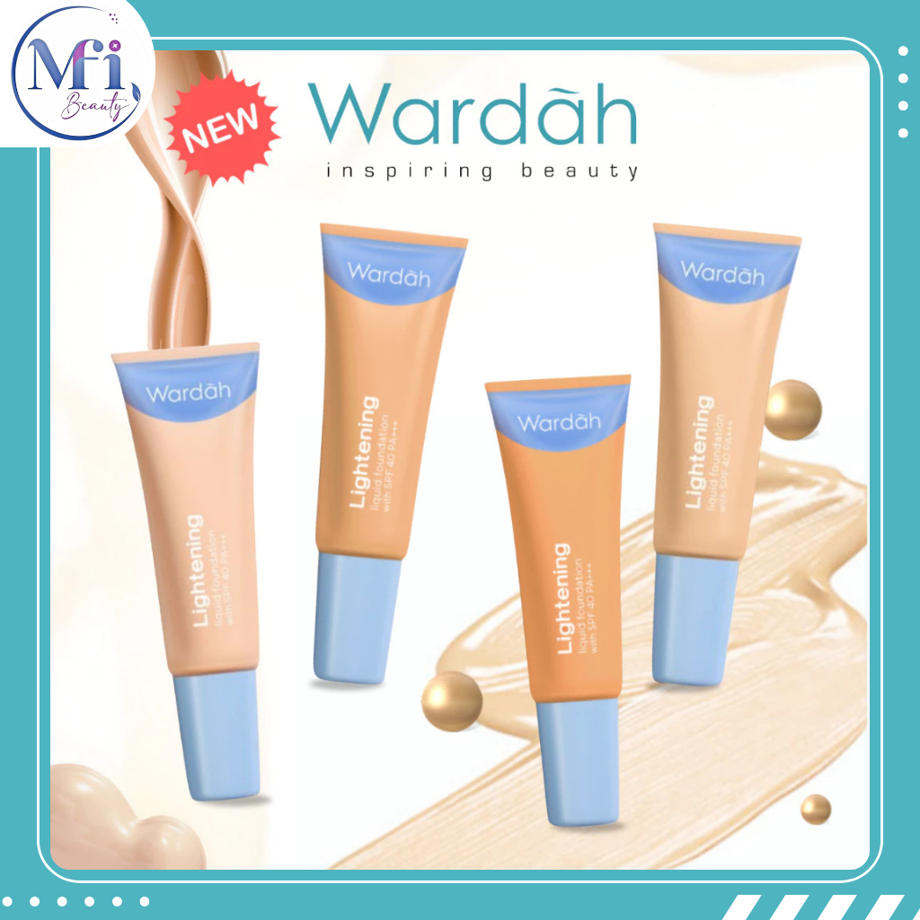 Jual MFI - NEW PACKAGING WARDAH LIGHTENING LIQUID FOUNDATION SPF 40 PA ...
