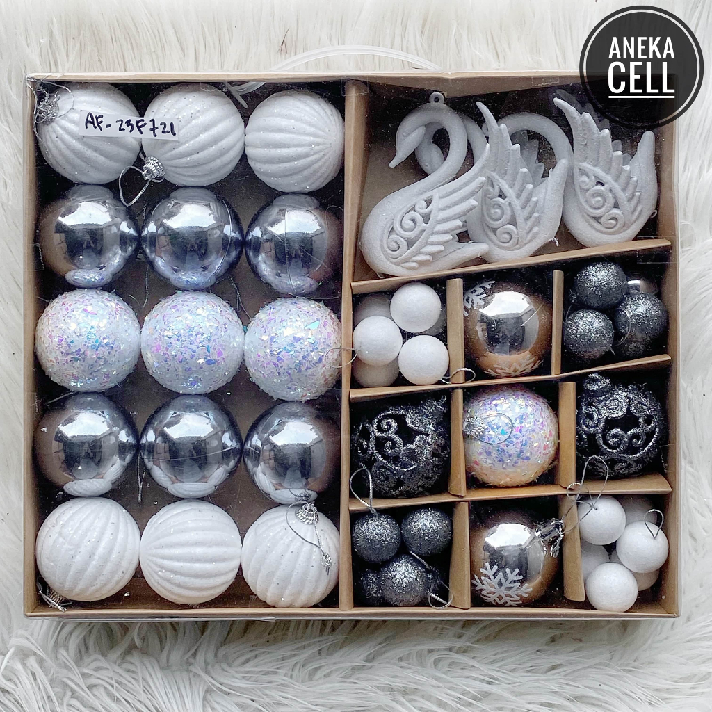 Jual [ NEW ] PREMIUM 1 SET BOX BOLA NATAL HIASAN DEKORASI MERRY ...