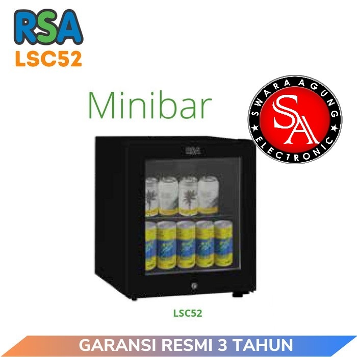 Jual Showcase Mini Bar 52 Liter RSA Type : LSC-52 - LED Lamp ( MEDAN ...