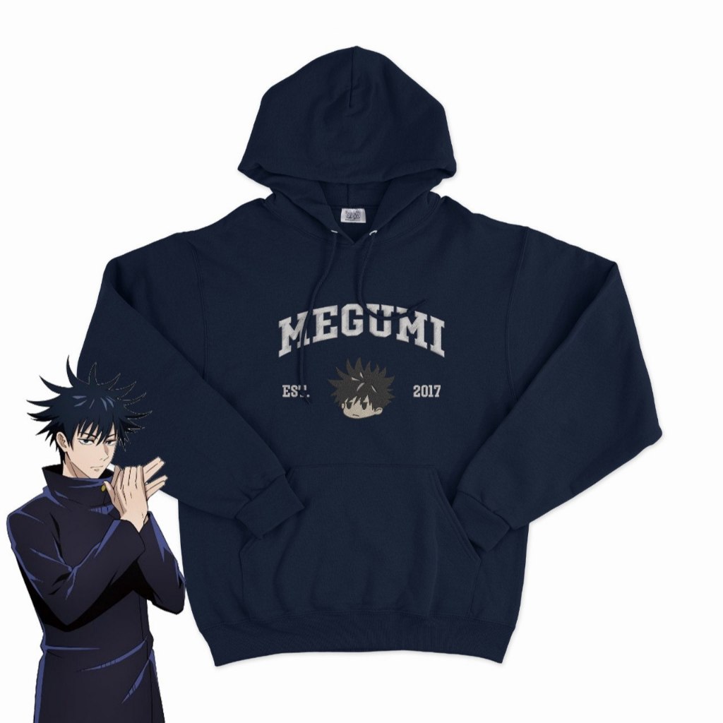 Jual Hoodie Jujutsu Kaisen Megumi Chibi Embroidery Husbu JJK Fushiguro ...