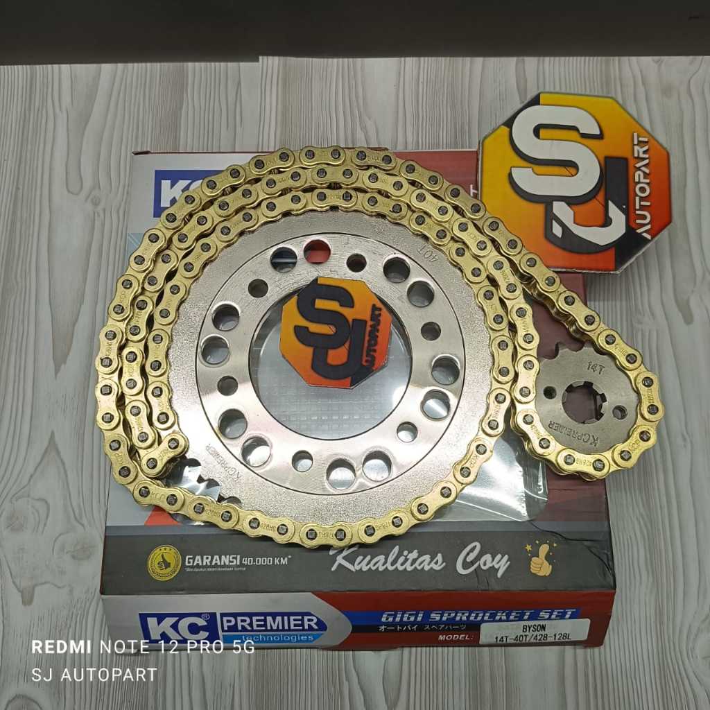Jual (KCP) Girset kc Premier Yamaha 45P Bison 14T/40T/428H-128 Byson ...