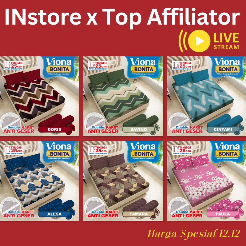 Jual Seprei Bonita Viona Ukuran 180x200 - 160x200 - 120x200 T25 ...