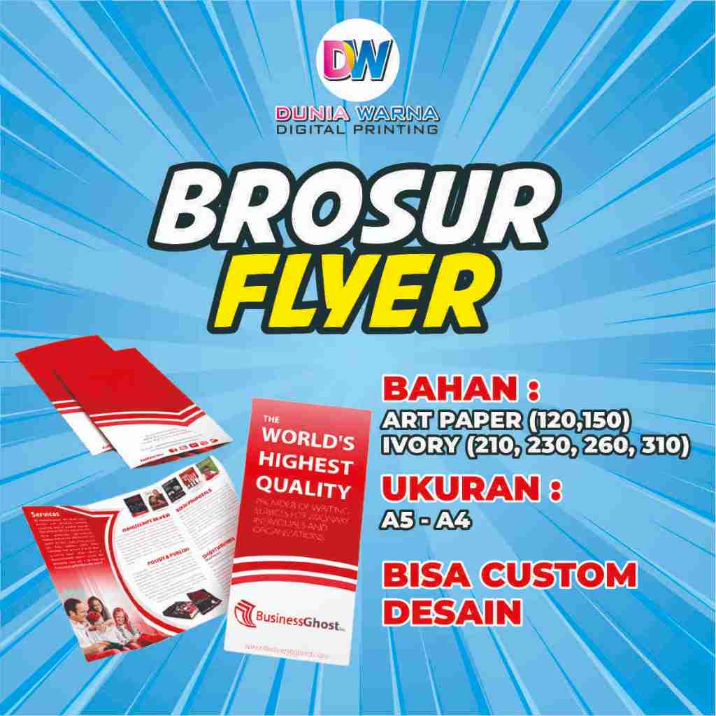 Jual Cetak Brosur A5 / Cetak Flyer / Leaflet Art Paper 150 Gram | Shopee Indonesia