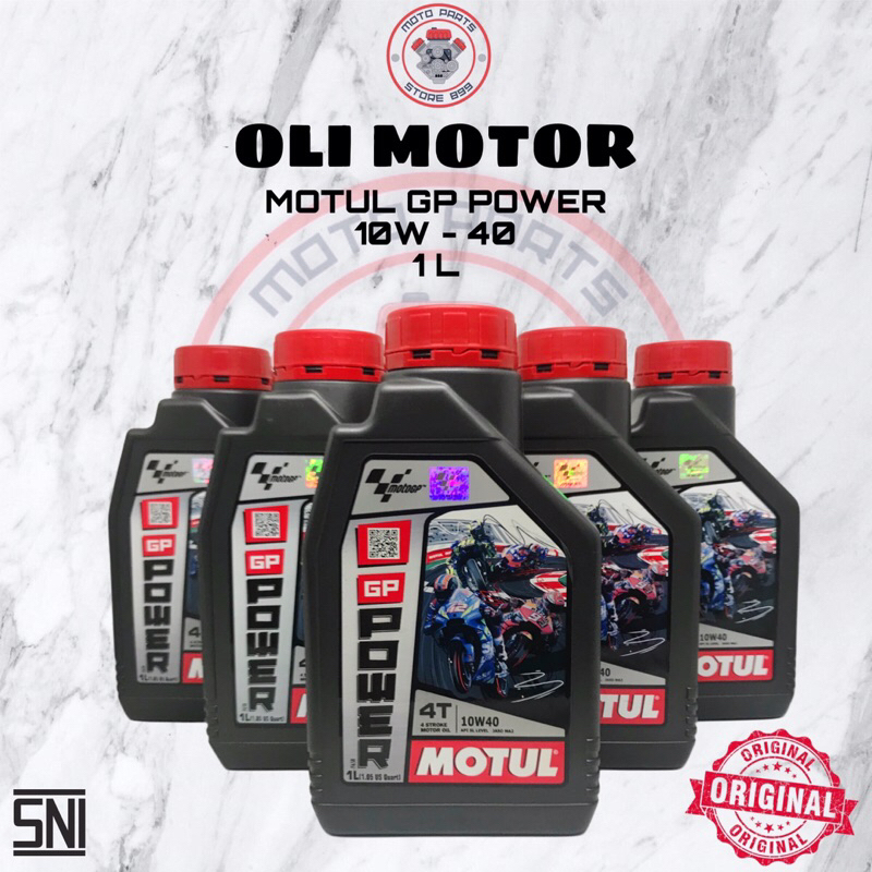 Jual OLI MESIN MOTOR MOTUL GP POWER 4T 10W-40 1L (ORIGINAL) | Shopee Indonesia