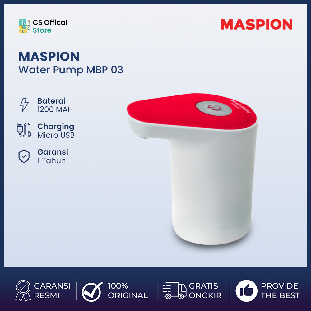 Jual MASPION Electric Bottle Water Pump MPB-03 Dispenser mini Portable ...