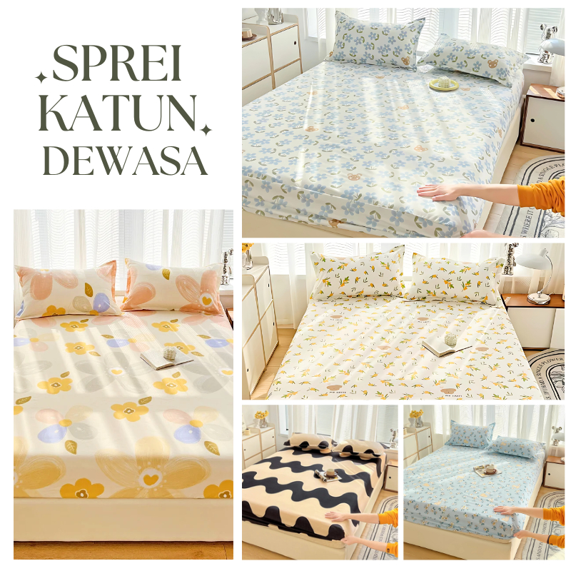 Jual SPREI HOMEMADE AESTHETIC MOTIF BUNGA Uk. 180 x 200 cm / SEPREI ...