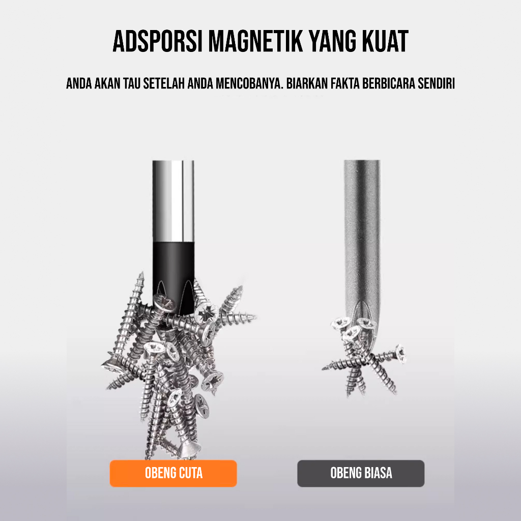 Jual CUTA Obeng Magnet Set 6x200mm Obeng Philips Plus Minus PH SL Obeng ...