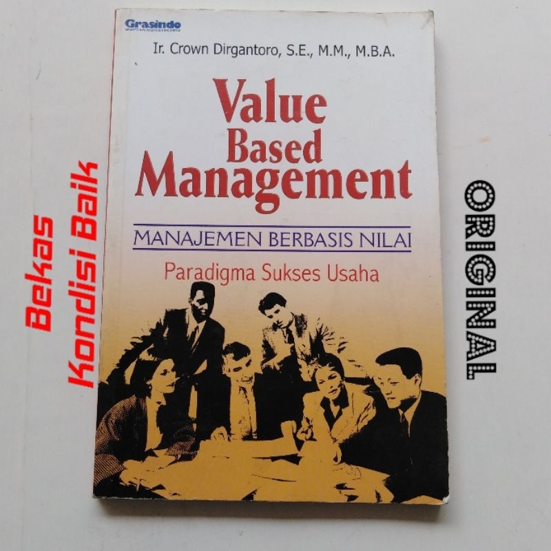 Jual Buku Value Based Management Manajemen Berbasis Nilai Paradigma Sukses Usaha by Ir Crown ...