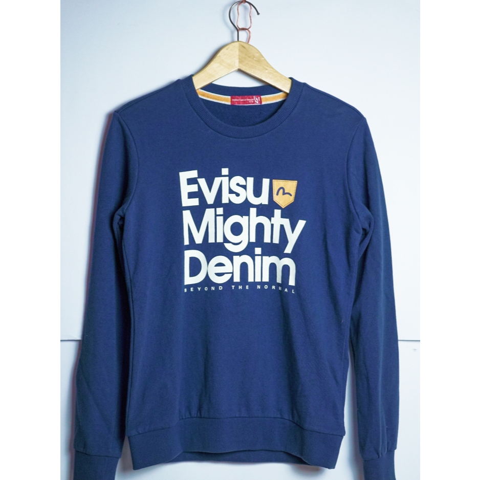 Jual Evisu Mighty Denim Blue Long Sleeve Woman | Shopee Indonesia