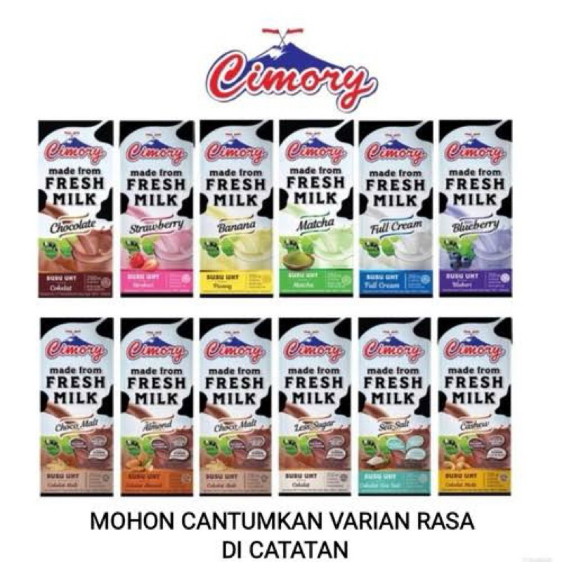 Jual SUSU KOTAK UHT CIMORY 250 ML ANEKA RASA | CIMORY FRESH MILK ...