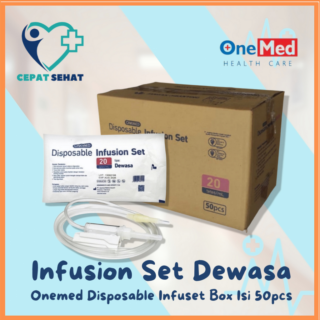 Jual Infuset Dewasa Onemed /Infus set Dewasa Harga box isi 50 | Shopee ...