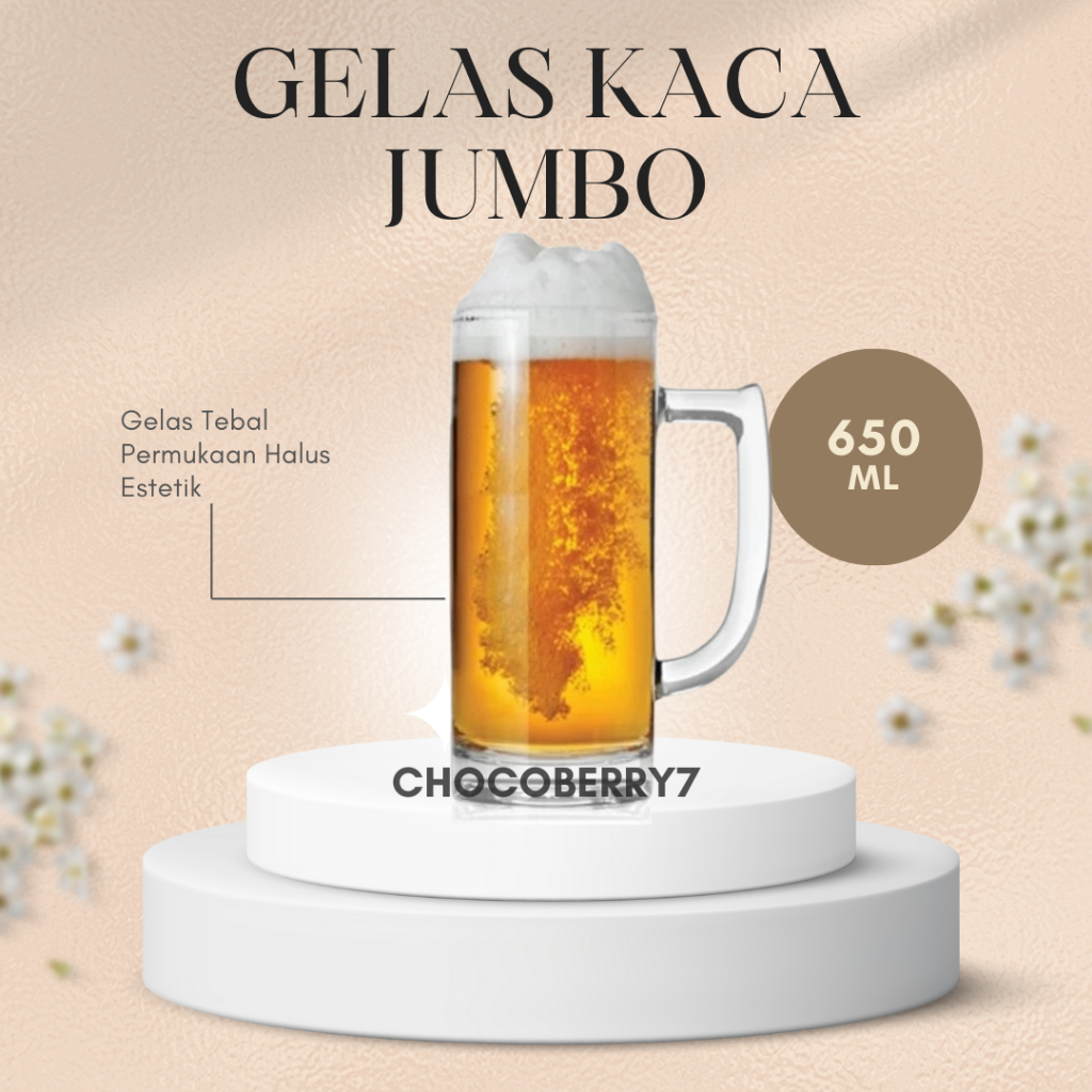 Jual Gelas Kaca Jumbo Gelas BIR Besar Gelas Minum Kaca Cafe Restoran ...