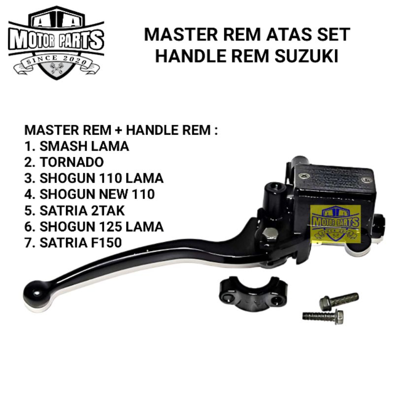 Jual MASTER REM ATAS SET HANDLE REM SATRIA 2TAK TORNADO SMASH LAMA ...