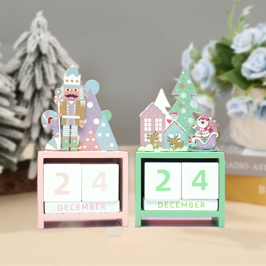 Jual Kalender Kayu Christmas Tree Pajangan Kalender Natal Aesthetic ...