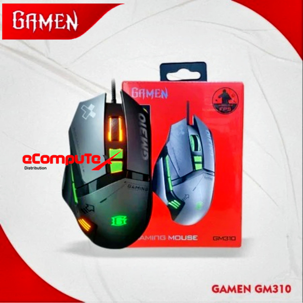 Jual MOUSE GAMING GAMEN GM310 7200DPI 10 RGB WITH 6 MACRO BUTTON ORIGINAL -GARANSI RESMI ...