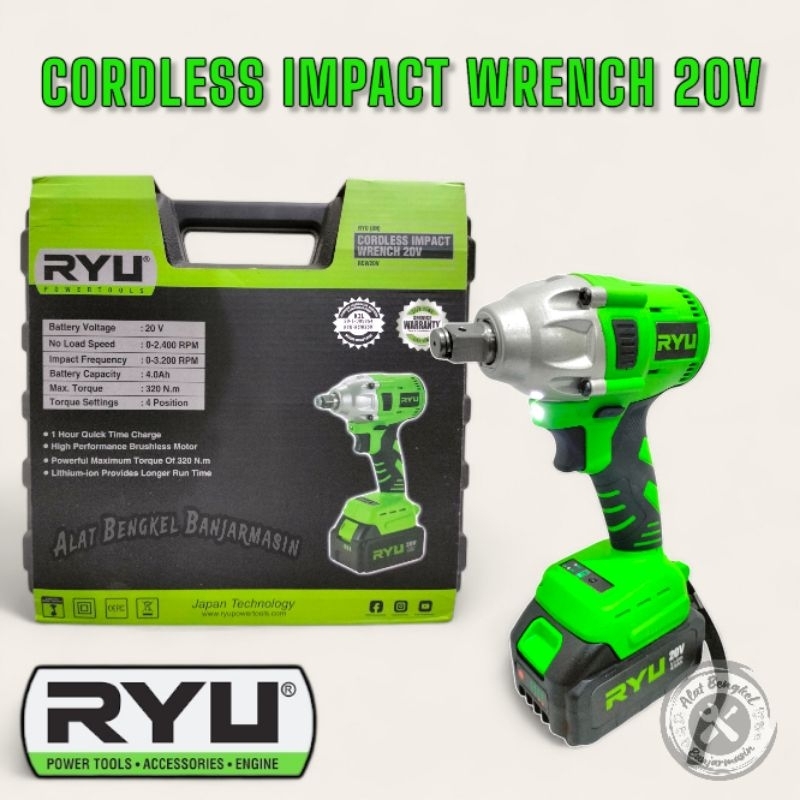 Jual MESIN WRENCH CORDLESS "RYU" 1/2" 20V ||CORDLESS IMPACT "RYU ...