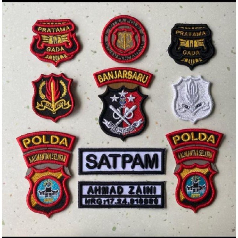 Jual bordir atribut satpam satuan/fullset | Shopee Indonesia