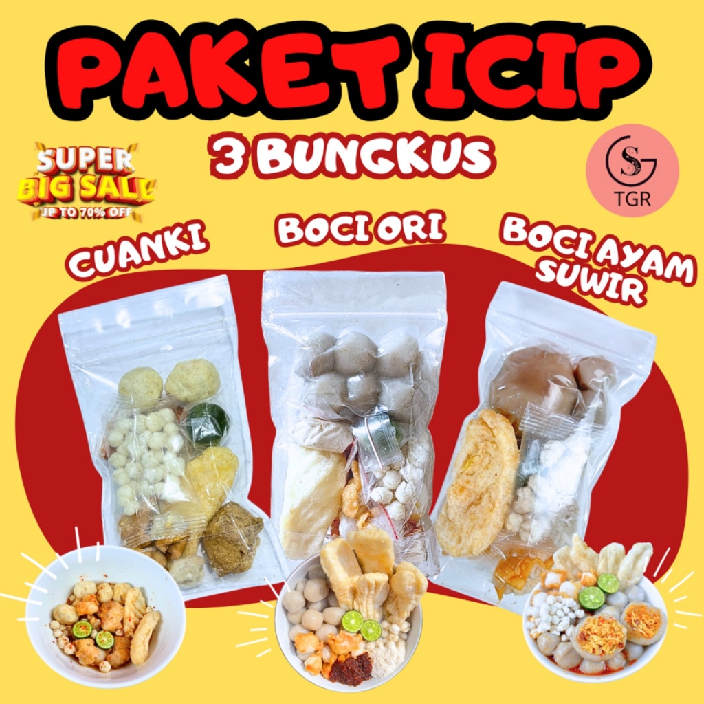 Jual [PAKET ICIP 3 BUNGKUS] Boci Ori,Cuanki Instan,Boci Ayam Ekonomis ...