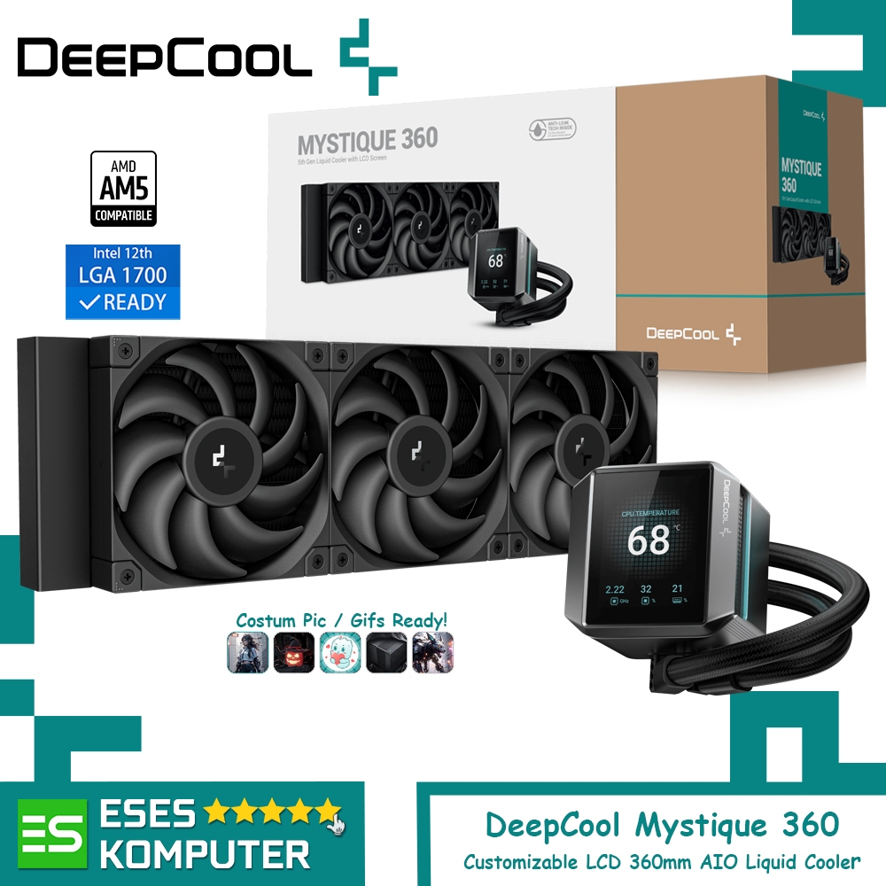 Jual AIO DeepCool MYSTIQUE 360 Customizable LCD Screens 360mm High ...