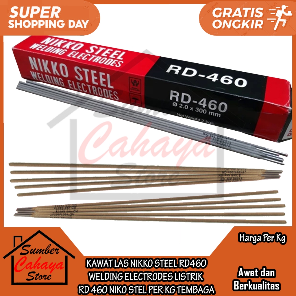 Jual NIKKO Kawat Las Steel RD 460 2,0Mm 2,6MM 3,2mm Welding Electrodes Listrik Niko Stel Per 1Kg ...