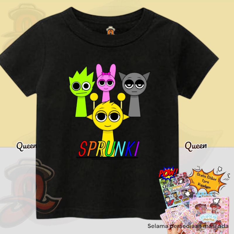 Jual Baju Anak Anak Kartun SPRUNKI lucu kaos adem distro bandung usia ...