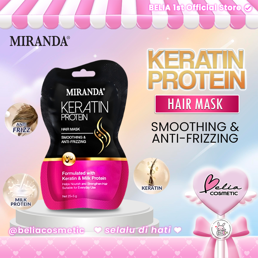 Jual BELIA Miranda Keratin Protein Series (New Formula) Hair Mask 30gr ...