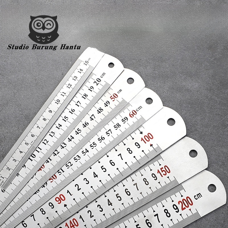 Jual Penggaris Baja Stainless, Penggaris Lurus, Penggaris Baja Untuk Menggambar dan Pengukuran ...