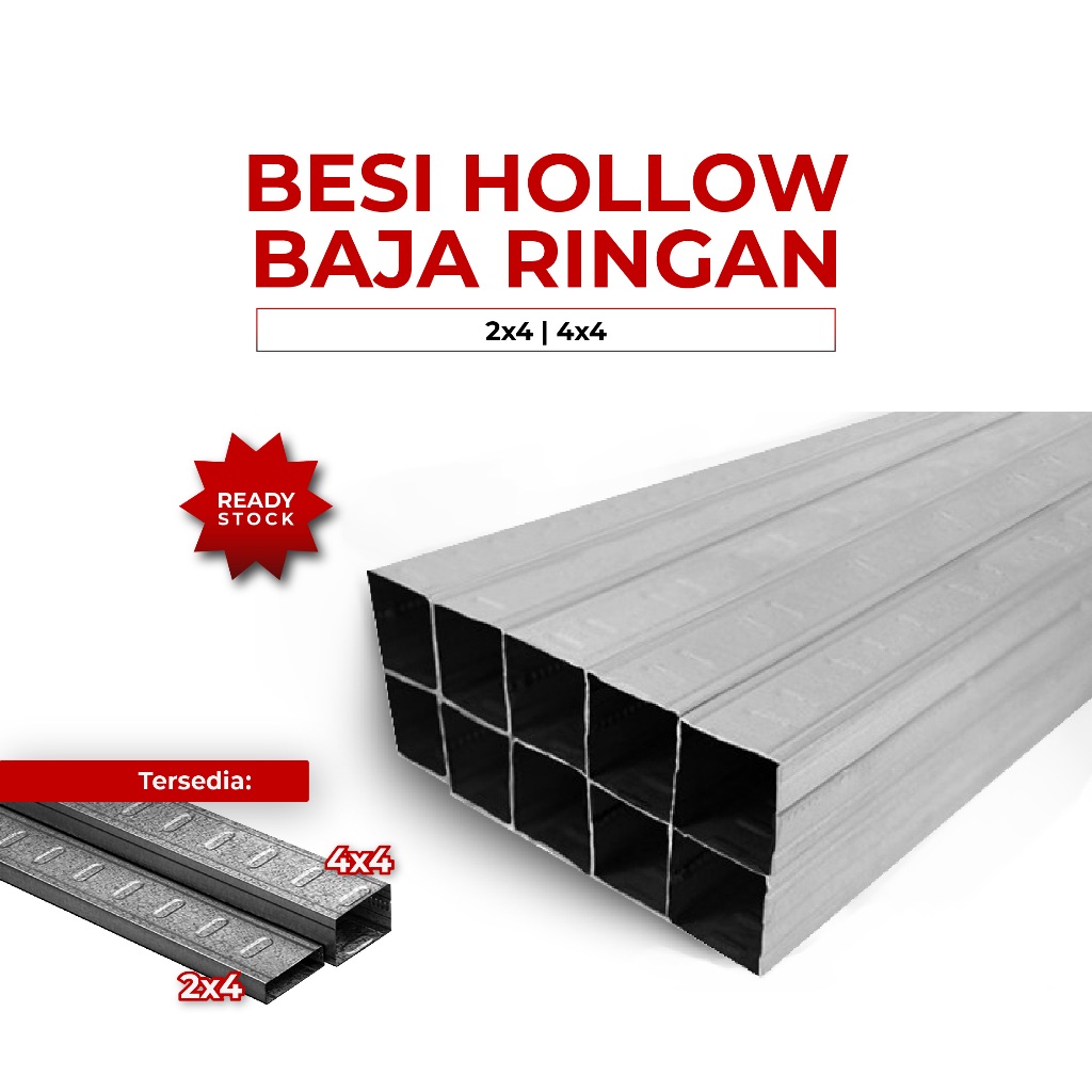 Jual Besi Hollow Galvalum 2x4/ Besi Hollow Galvalum 4x4/ Besi Hollow Plafon/ Besi Hollow Baja ...