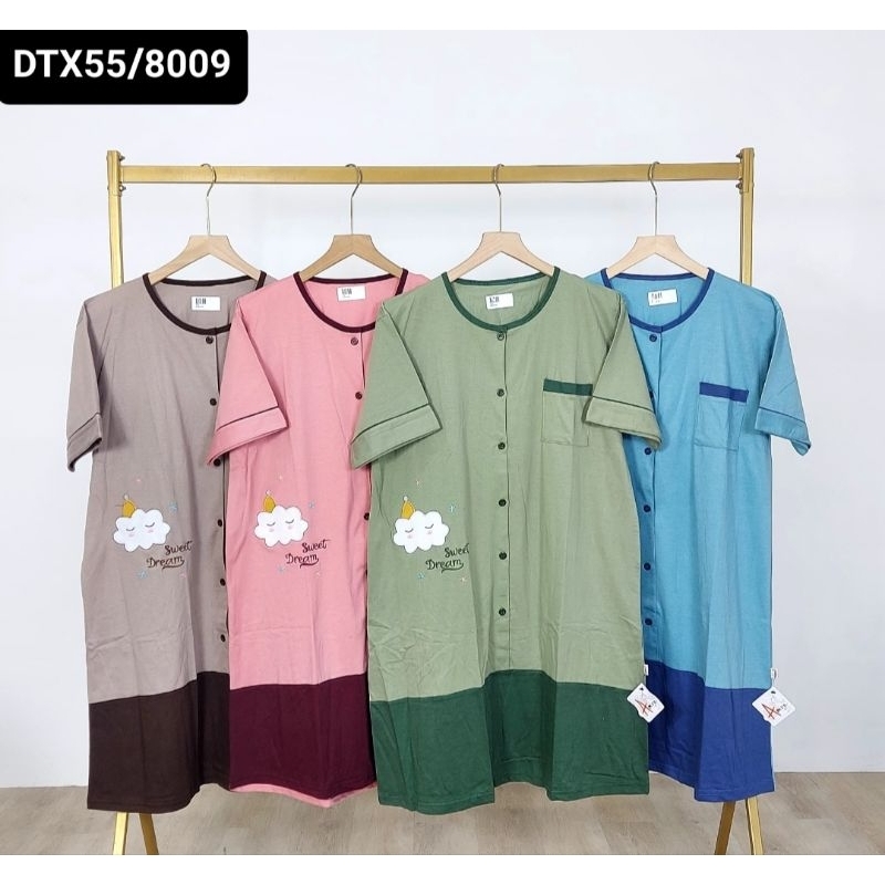 Jual MALLBAJUANAK - Daster AMRO Jumbo Kancing Full DTX Label Putih 8009 ...