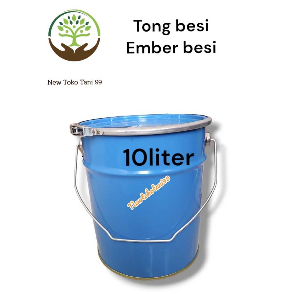 Jual Ember besi, tong besi, drum 10 liter termasuk tutup | Shopee Indonesia