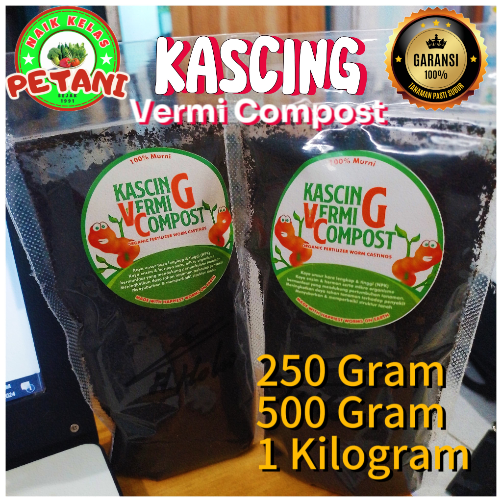 Jual Pupuk Kascing Vermicompost Untuk Tanaman Hias Sayur Buah dll ...