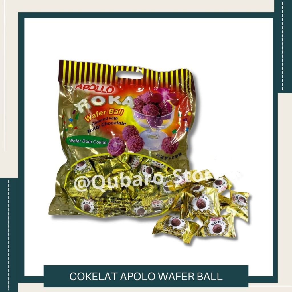 Jual COKLAT APPOLO WAFER BALL COKLAT BULAT ORIGINAL ISI 70PCS NUTTY ...