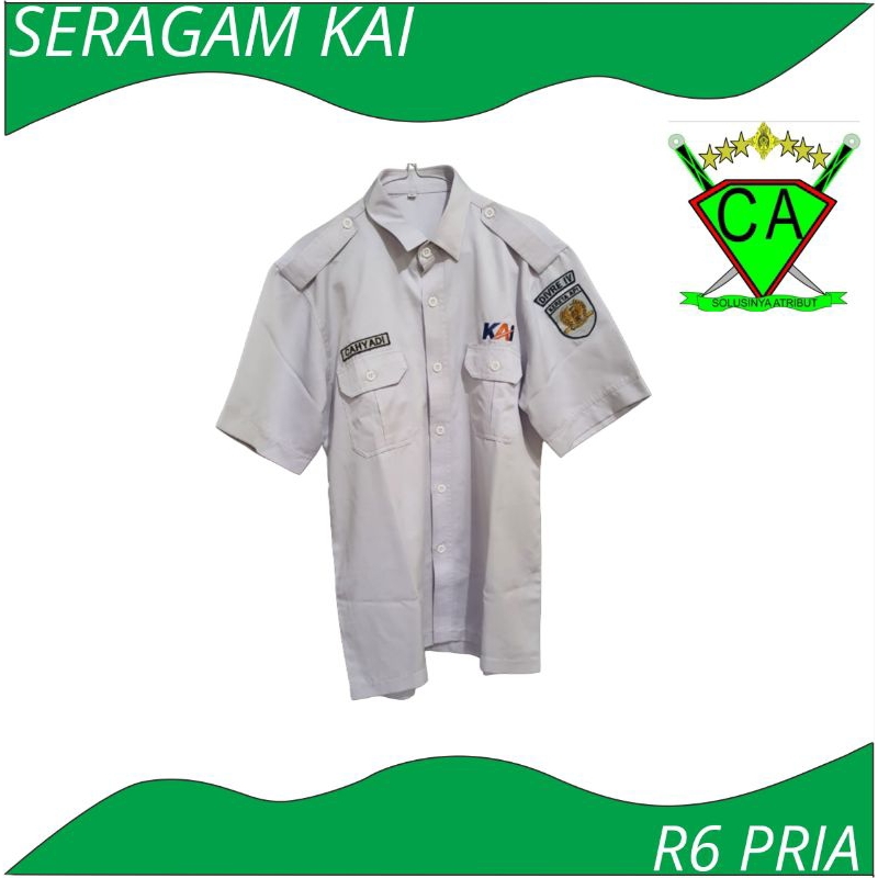 Jual Seragam R6 KAI putih full bedge putih tulang | Shopee Indonesia