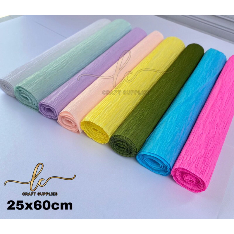 Jual KERTAS CREPES TEBAL/25x60CM/KERTAS CREPES/KERTAS CREPE/TISSUE ...