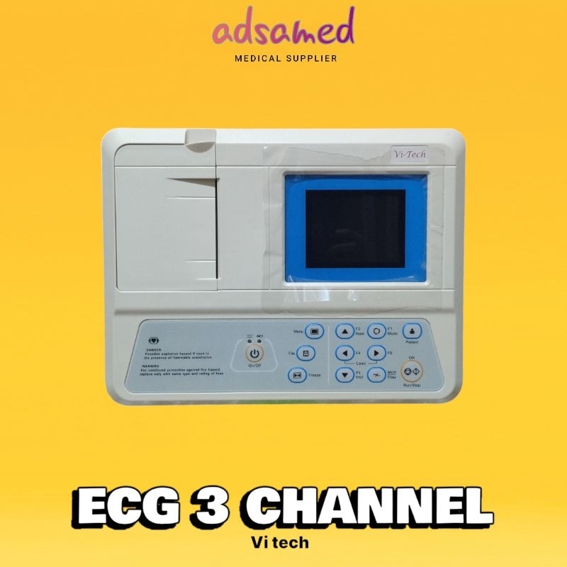 Jual ECG VI TECH 3 CHANNEL / EKG 3 CHANNEL VI tech 3303b interpretasi ...